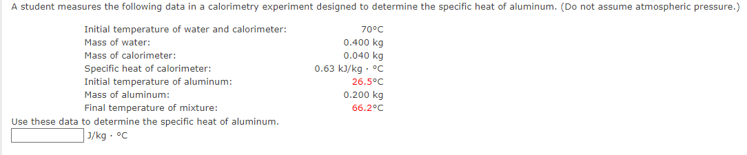 Solved A student measures the following data in a | Chegg.com