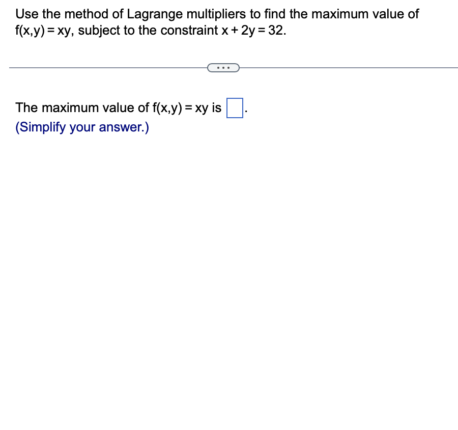 Solved Use the method of Lagrange multipliers to find the | Chegg.com