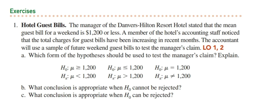 Solved Hotel Guest Bills. The manager of the Danvers-Hilton | Chegg.com