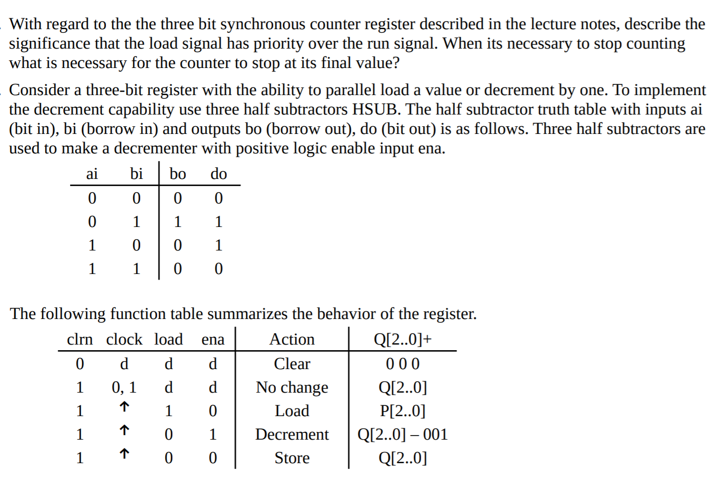 With regard to the the three bit synchronous counter | Chegg.com