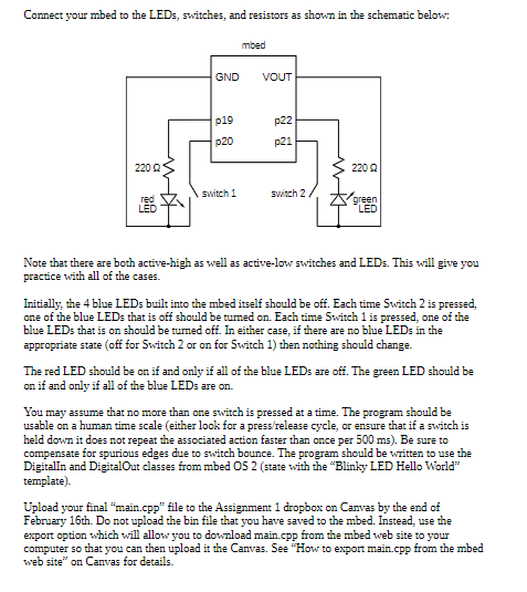 Solved using Mbed code please help me figure out the | Chegg.com
