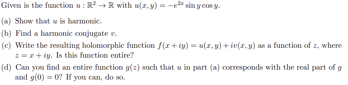 Solved Given is the function u:R2→R with | Chegg.com