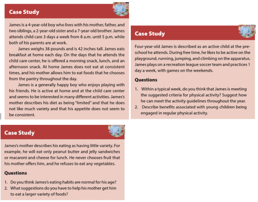 Solved Case Study Case Study James is a 4-year-old boy who | Chegg.com