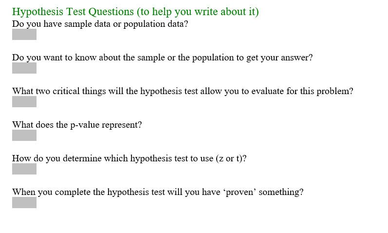 Solved Hypothesis Test Questions (to help you write about | Chegg.com