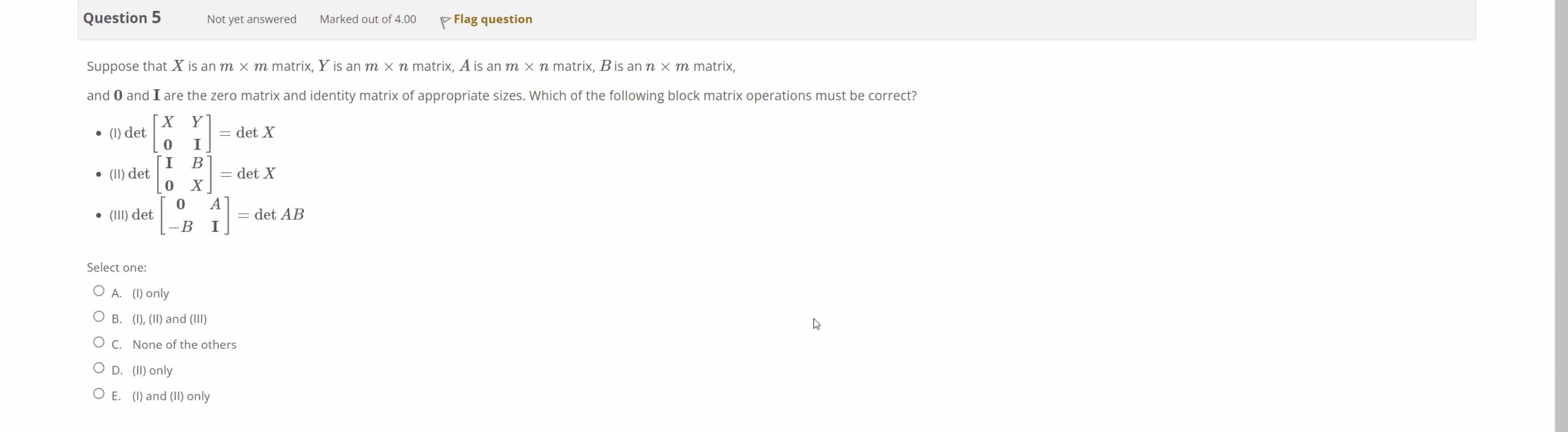 Solved Suppose that X is an m×m matrix, Y is an m×n matrix, | Chegg.com