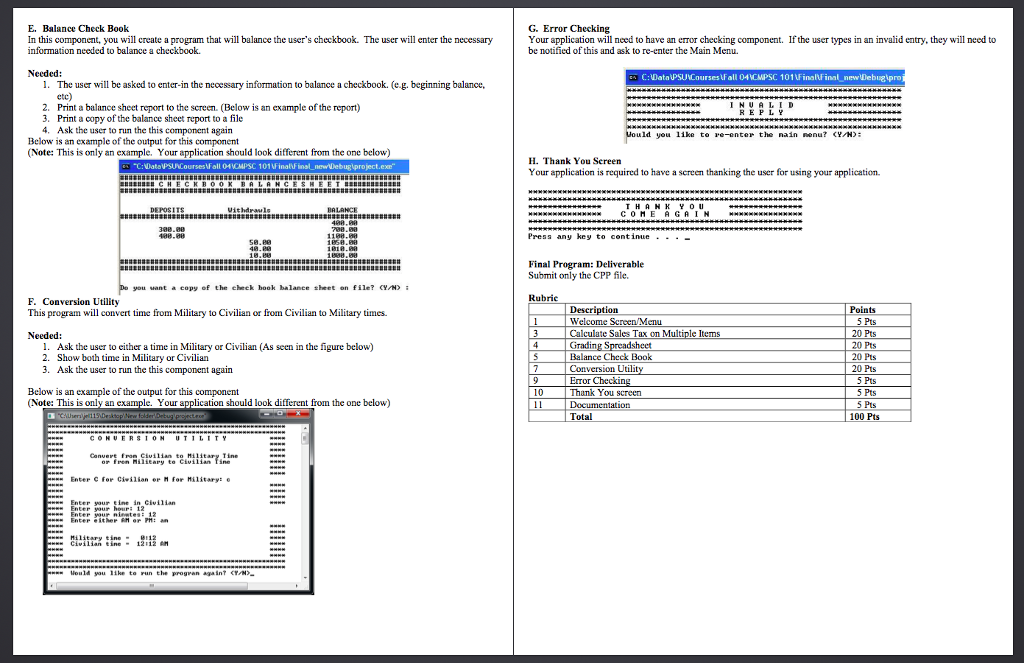 Solved computer science final program | Chegg.com