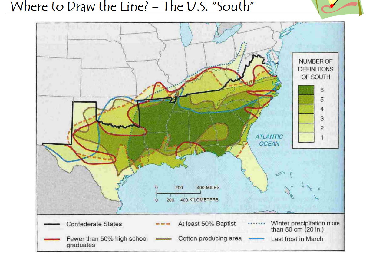 Where to Draw the Line? - ﻿The U.S. ﻿"South" | Chegg.com