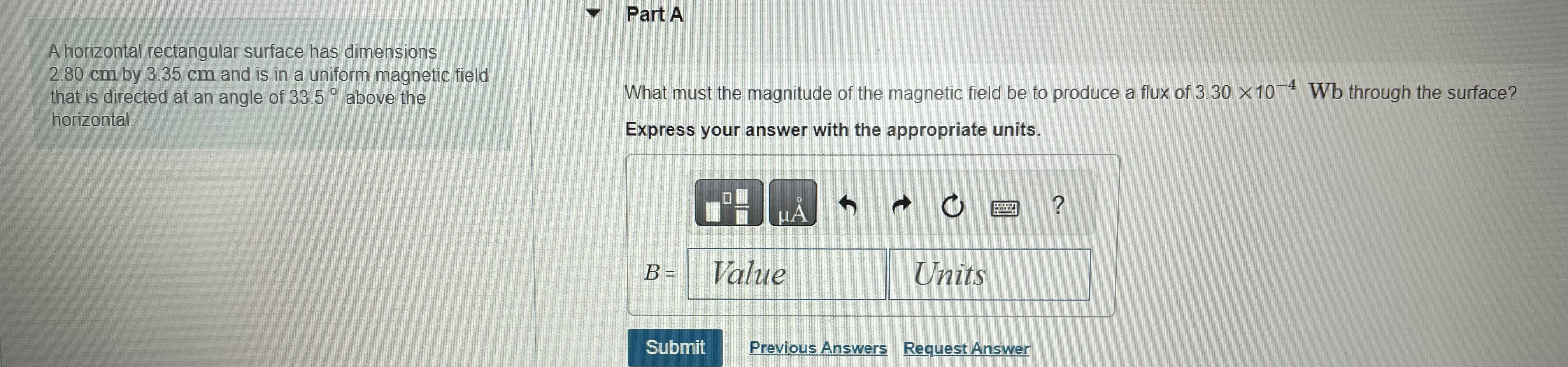 Solved A horizontal rectangular surface has dimensions 2.80 | Chegg.com