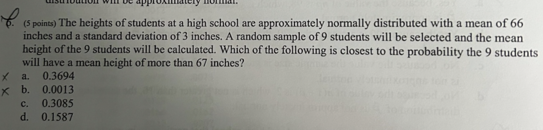 Solved (5 points) The proportion of students at a local high | Chegg.com