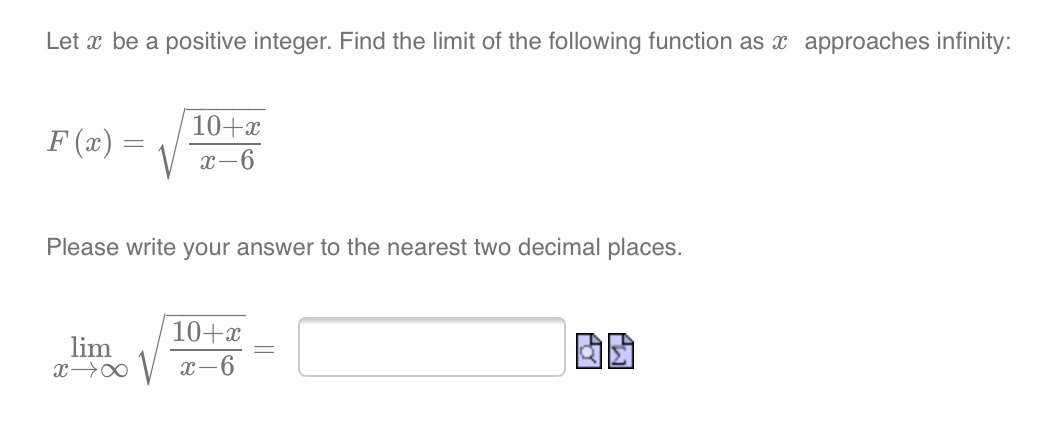 Solved Let x be a positive integer. Find the limit of the | Chegg.com