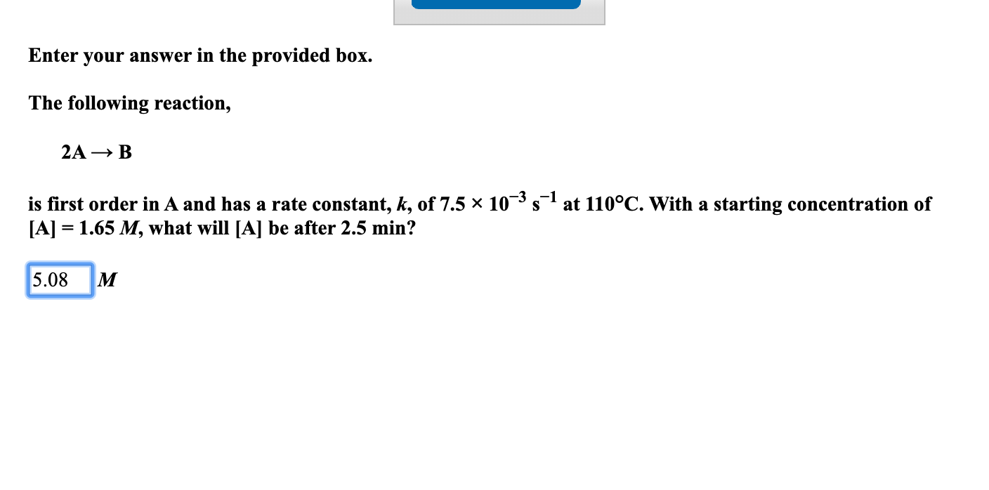 Solved Enter your answer in the provided box. The following | Chegg.com