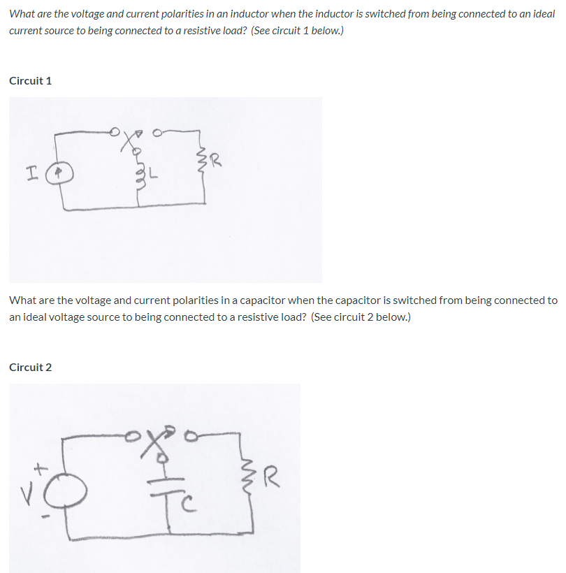 Solved What are the voltage and current polarities in an | Chegg.com