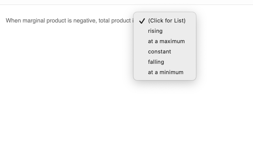 Solved When marginal product is negative, total product i | Chegg.com