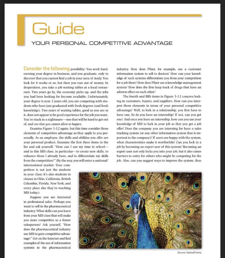 Solved Guide YOUR PERSONAL COMPETITIVE ADVANTAGE Consider | Chegg.com