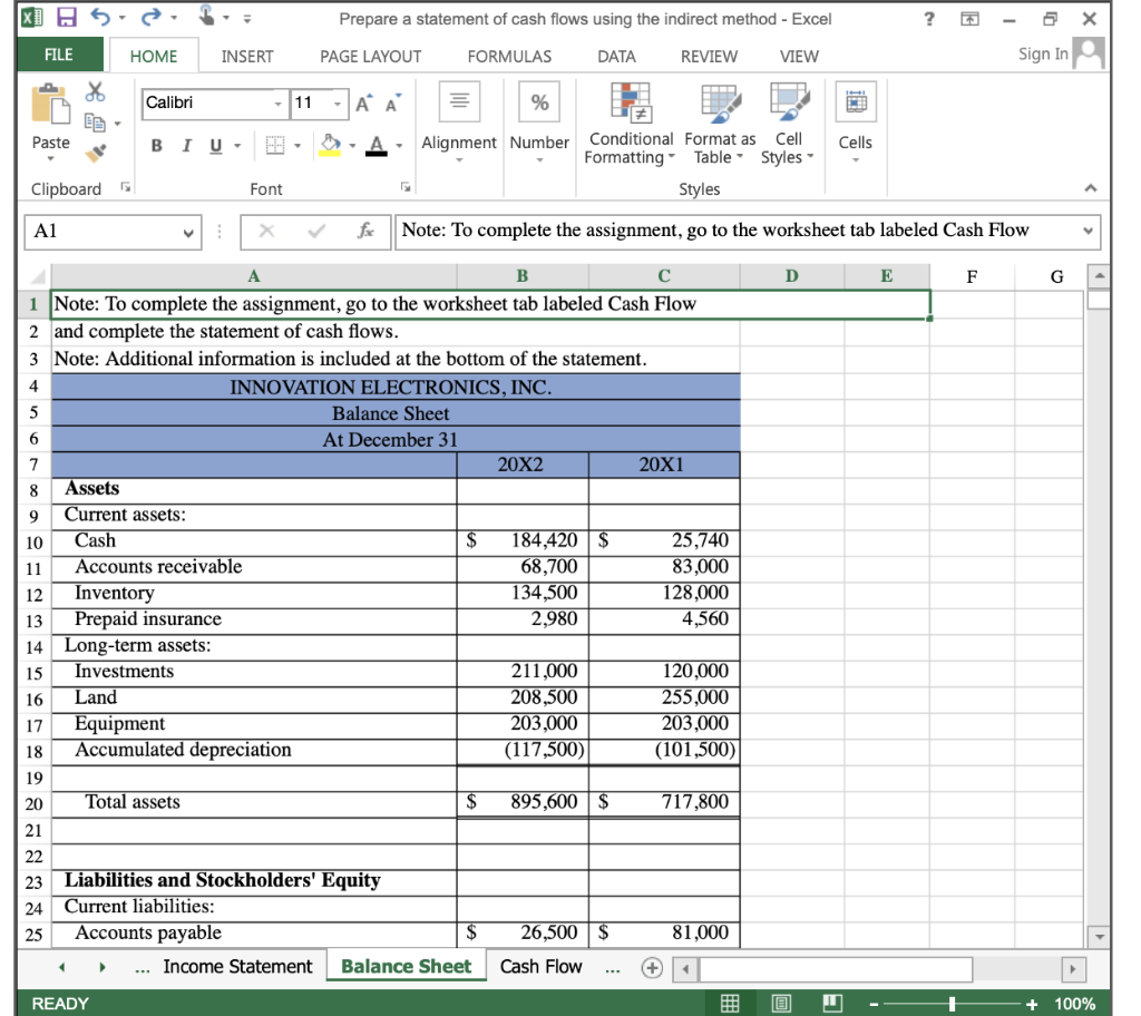 Input formulas in each yellow highlighted cell. | Chegg.com