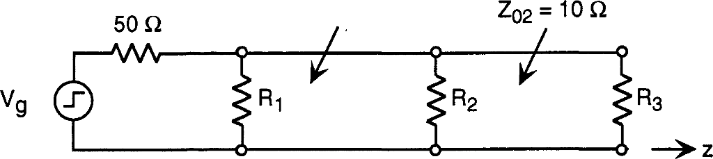 Solved A two-section transmission line is excited with a | Chegg.com
