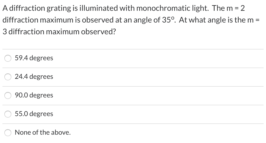 Solved A Diffraction Grating Is Illuminated With
