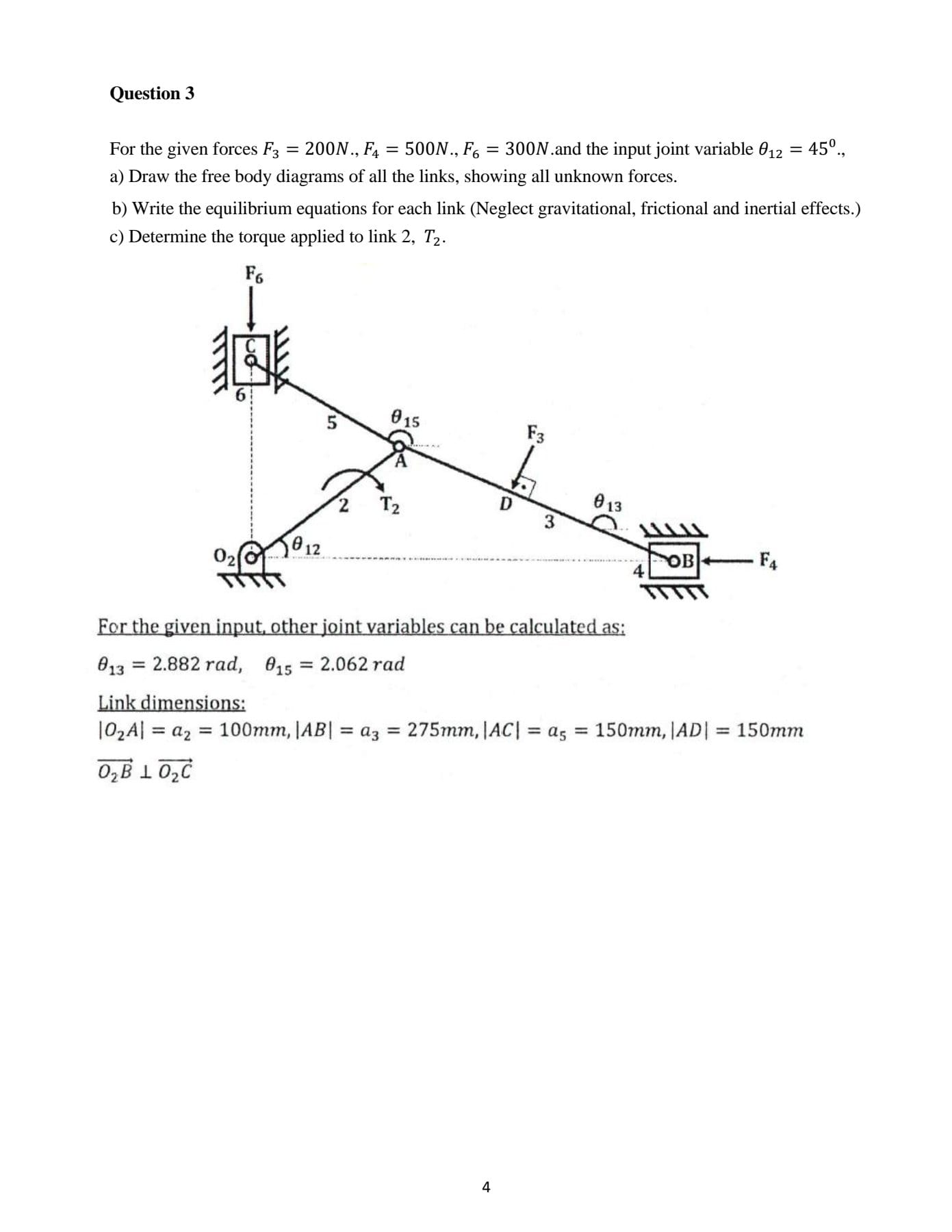 Solved Question 3For the given forces | Chegg.com Solved Question 3For the given forces | Chegg.com