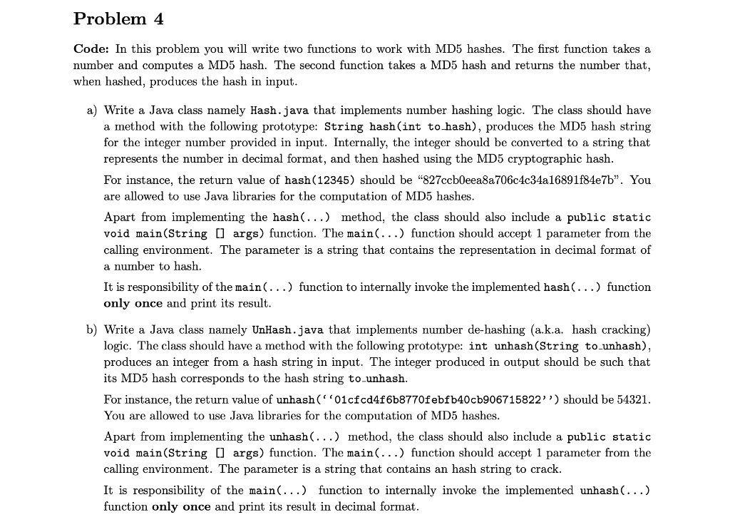 Solved Problem4 Code: In this problem you will write two | Chegg.com