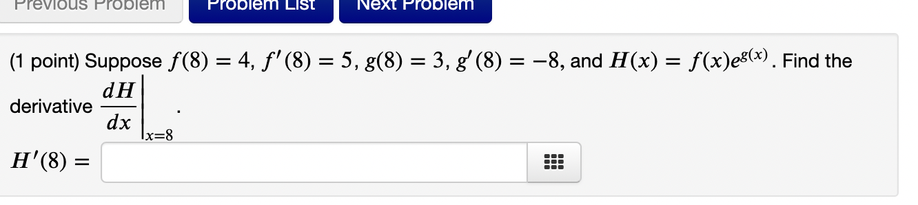 Solved Previous Problem Problem LIST Next Problem = (1 | Chegg.com