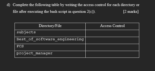Solved 1. Type the following commands using a text editor | Chegg.com