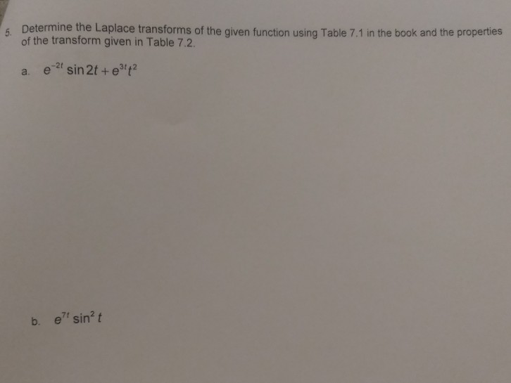 Solved 6 Determine the Laplace transforms of the given | Chegg.com