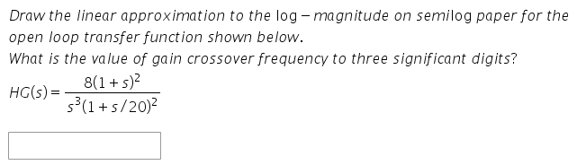 Solved Draw the linear approximation to the log - magnitude | Chegg.com