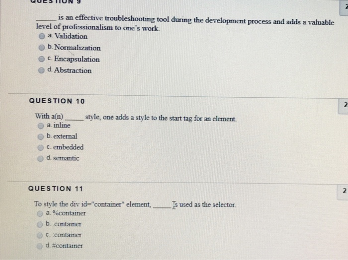 Solved is an effective troubleshooting tool during the | Chegg.com