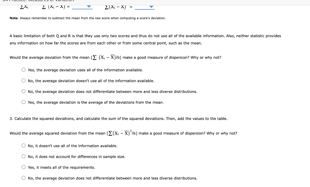 Solved 2 Introducing The Standard Deviation And Variance