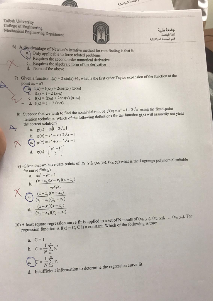 Solved Taibah University College of Engineering Mechanical | Chegg.com