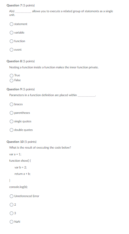 Solved Question 1 (5 points) What does the following code | Chegg.com