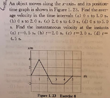 Solved 8. An object moves along the x-axis, and its | Chegg.com