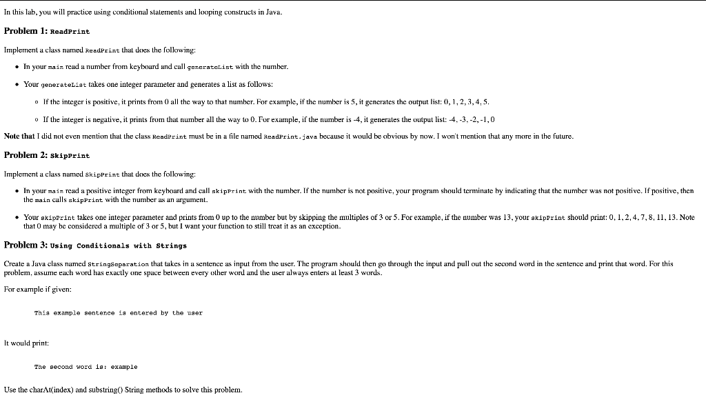 Solved In this lab, you will practice using conditional | Chegg.com