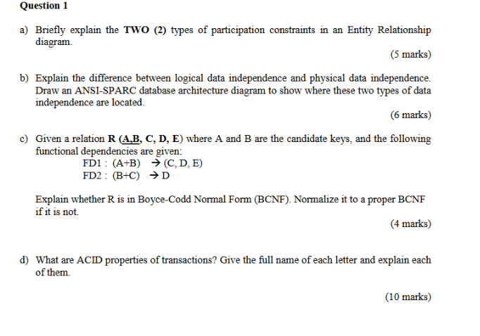Solved Question 1a) ﻿Briefly explain the TWO (2) ﻿types of | Chegg.com