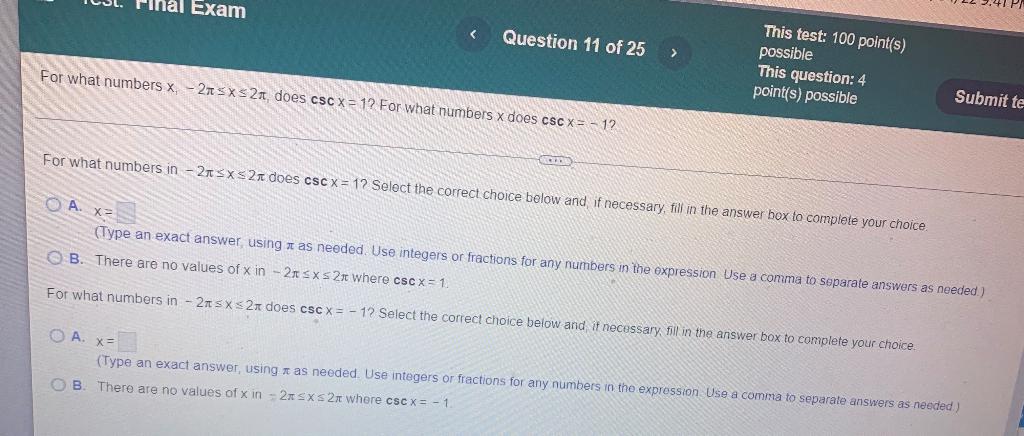 Solved Exam This test: 100 points) | Chegg.com