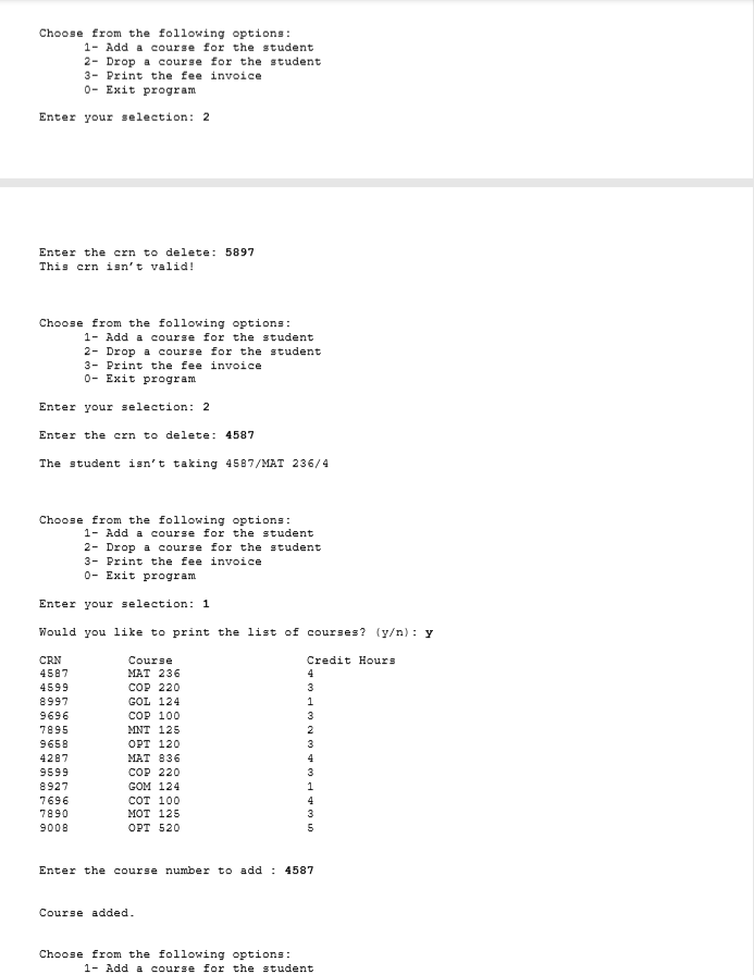 Solved The homework assignment is to write a fee invoice | Chegg.com