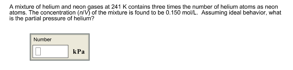 Solved A mixture of helium and neon gases at 241 K contains | Chegg.com
