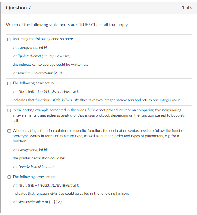 Solved Which of the following statements about the static | Chegg.com