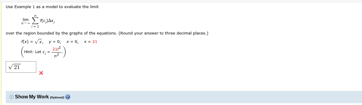 Solved Use Example 1 as a model to evaluate the limit lim | Chegg.com
