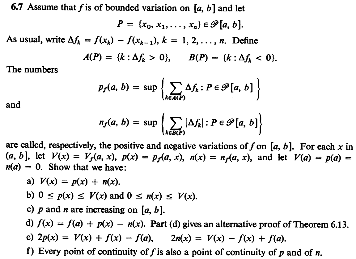 Solved 6.7 Assume that f is of bounded variation on [a, b] | Chegg.com