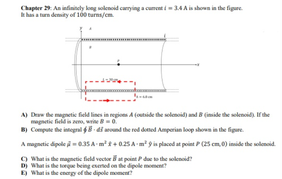 Solved Chapter 29: An infinitely long solenoid carrying a | Chegg.com
