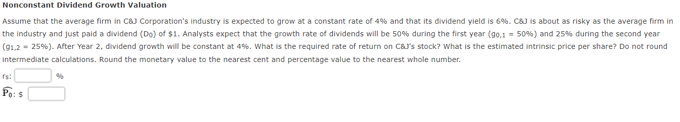 Solved Assume that the average firm in C\&J Corporation's | Chegg.com