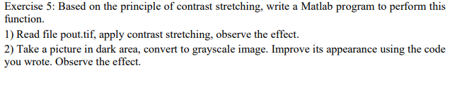 Solved Exercise 5: Based on the principle of contrast | Chegg.com