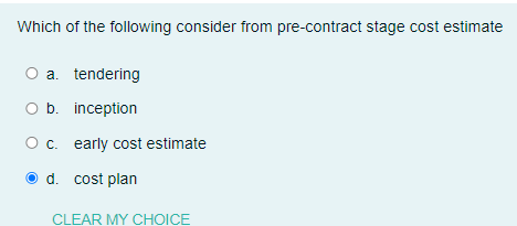 Solved Which of the following consider from pre-contract | Chegg.com