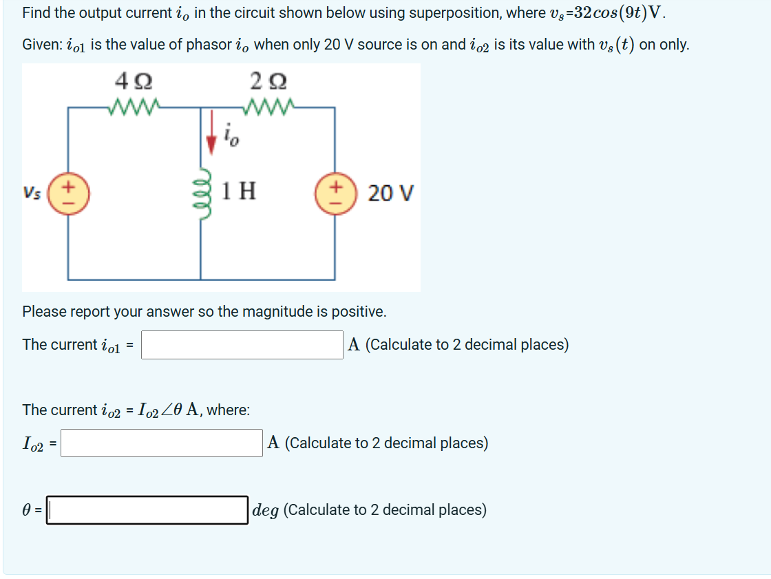 Solved by an EXPERT Find the output current io in ﻿the circuit shown | Chegg.com