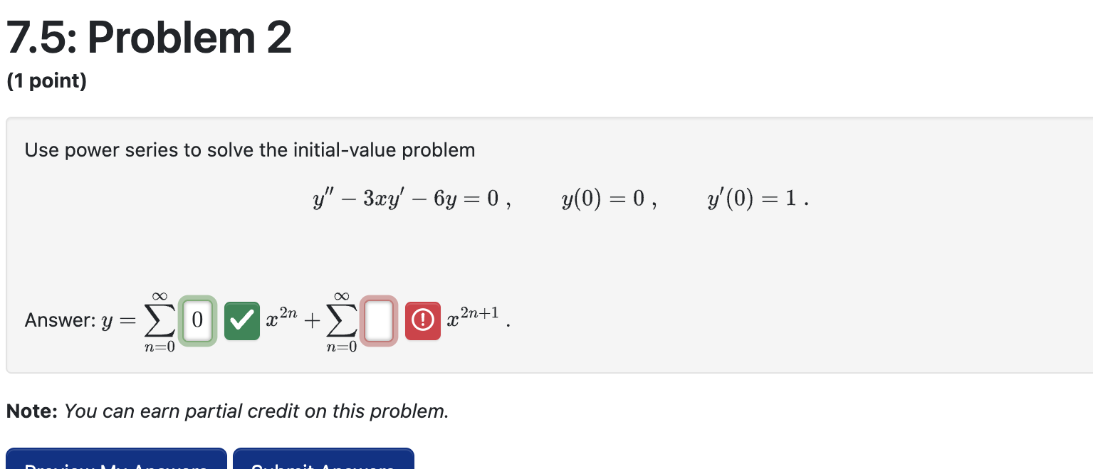 Solved by an EXPERT Use power series to ﻿solve the initial-value | Chegg.com