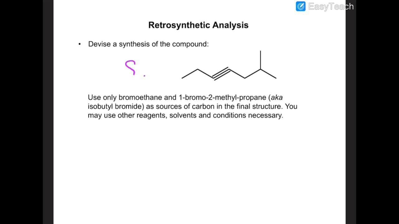 Solved EasyTeach Retrosynthetic Analysis Devise a synthesis | Chegg.com