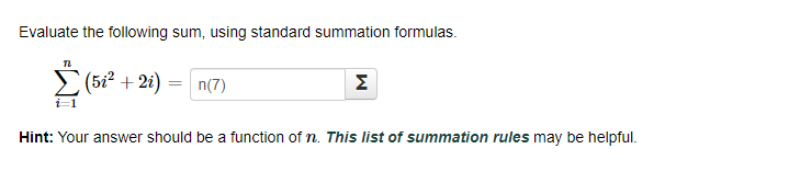 Solved Evaluate the following sum, using standard summation | Chegg.com