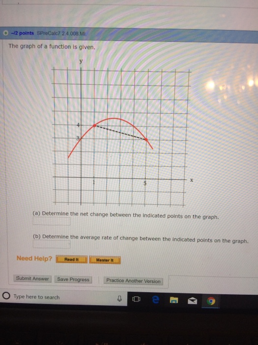 Solved o-12 points SPreCalc7 2.4.008.MI The graph of a | Chegg.com
