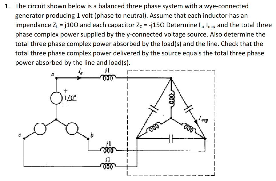 [solved] 1 The Circuit Shown Below Is A Balanced Three P